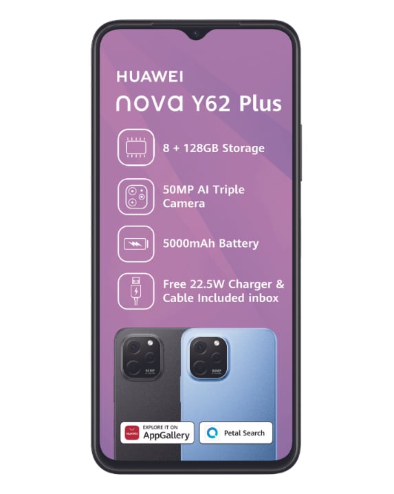 Nova Y62 Plus 128GB Dual Sim Blue Cellphone – Edgars