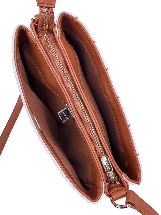 Ladies Iconic Multi Compartment Sling Bag-White – Edgars