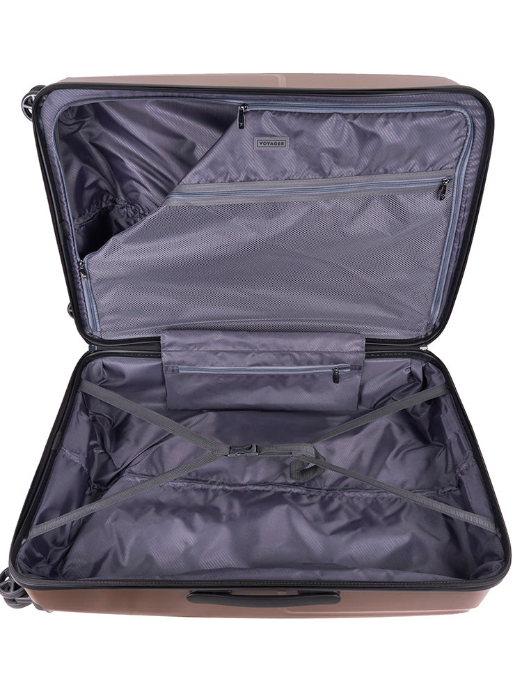Zen 75cm Large 4 Wheel Trolley Case - Brown – Edgars